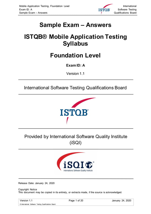 ISTQB Performance Tester Sample Questions | PDF