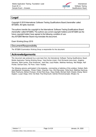 ISTQB Performance Tester Sample Questions | PDF