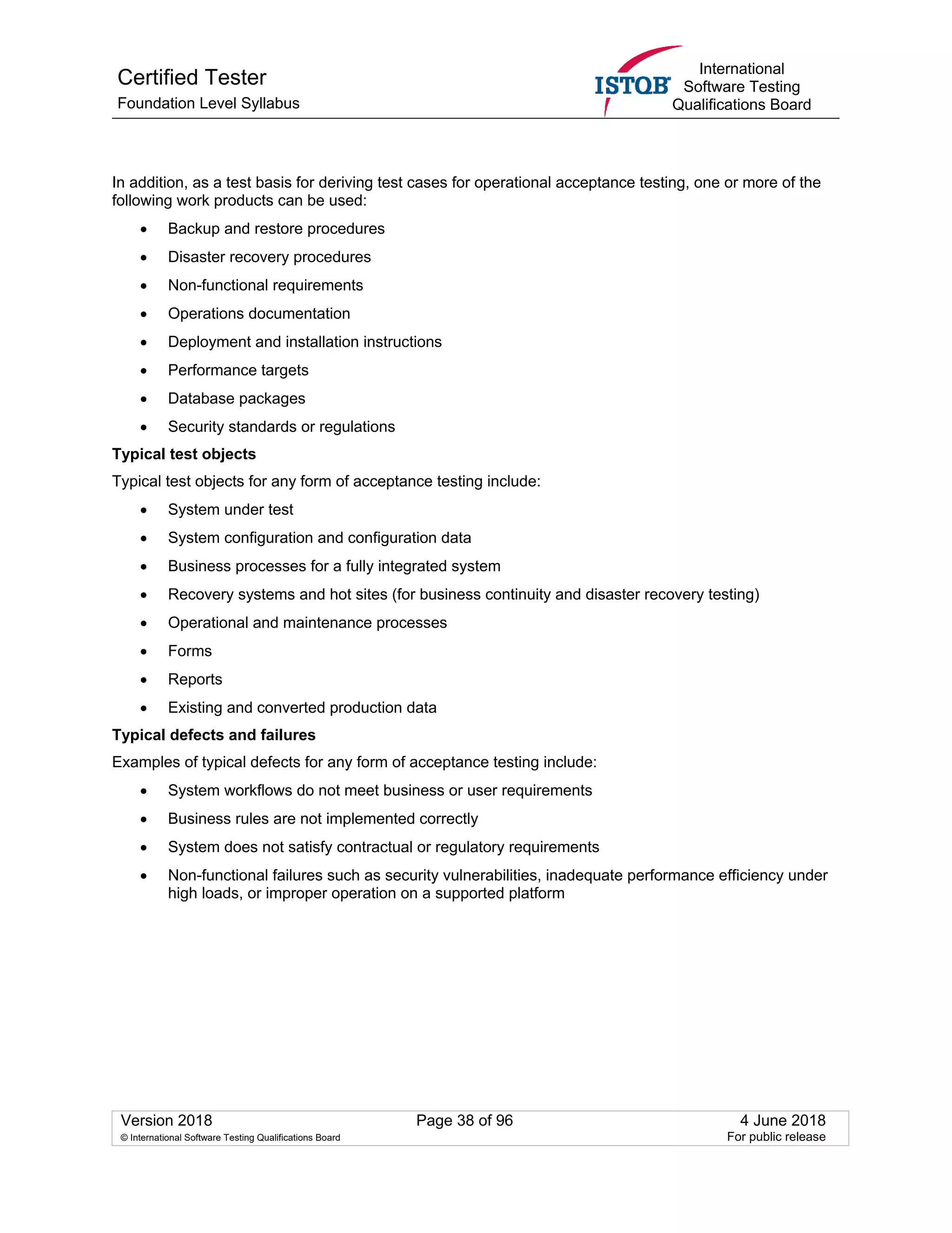 ISTQB - Foundation level testing topics | PDF