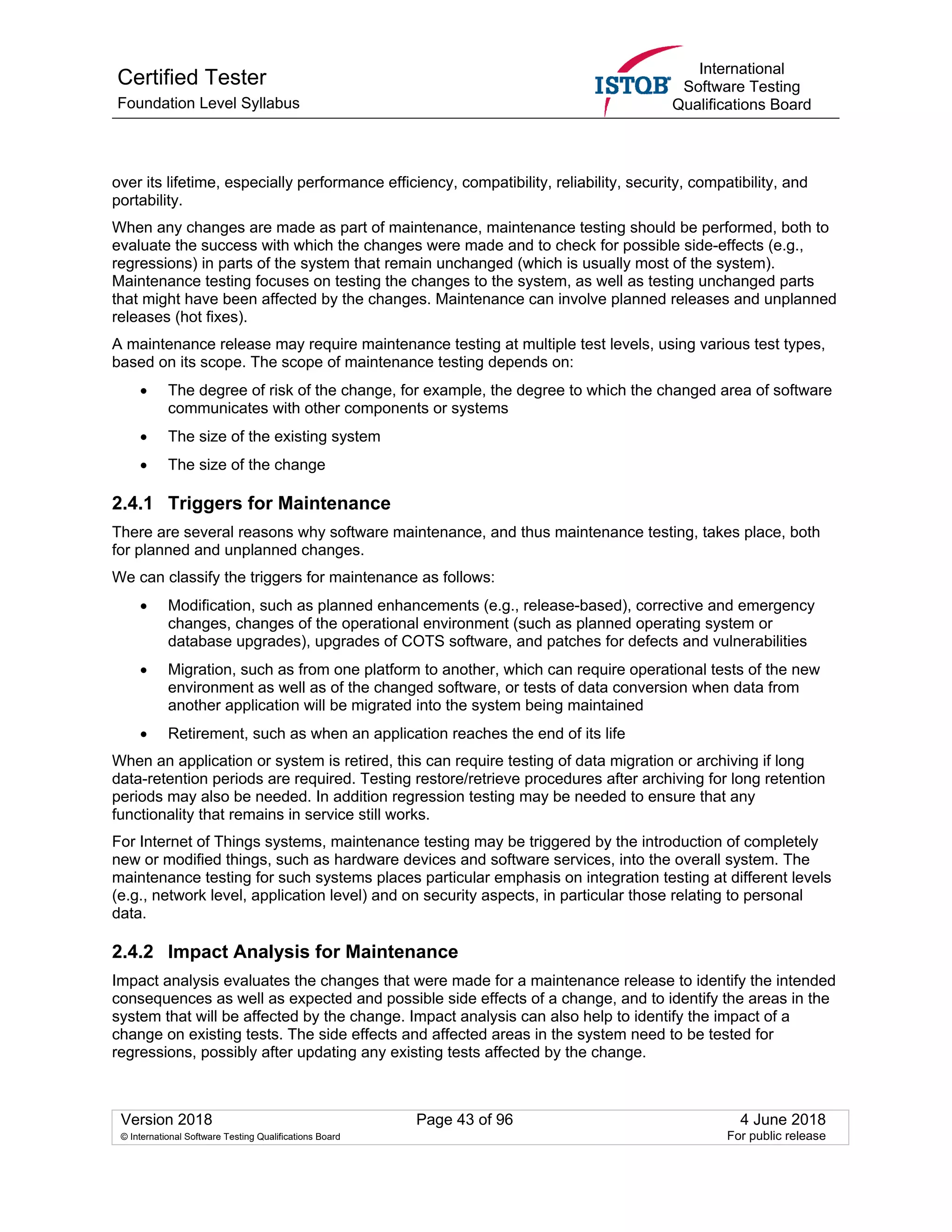 ISTQB - Foundation level testing topics | PDF