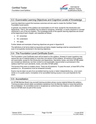 ISTQB - Foundation level testing topics | PDF