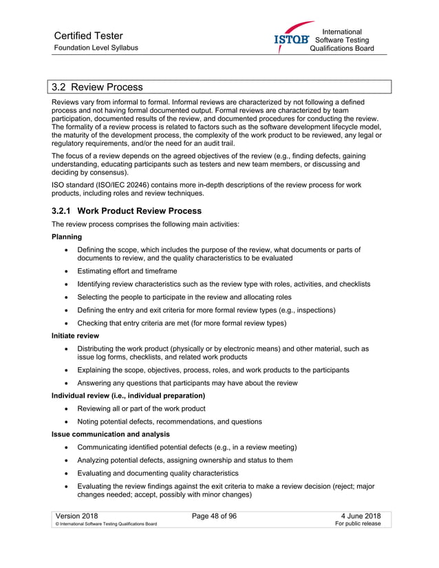 ISTQB - Foundation level testing topics | PDF