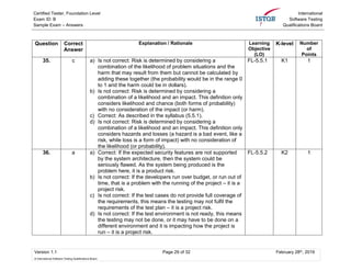 Ctfl 2018 sample questions exam b v1.1 answers | PDF