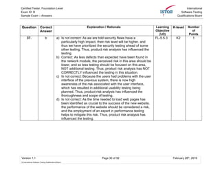 Ctfl 2018 sample questions exam b v1.1 answers | PDF
