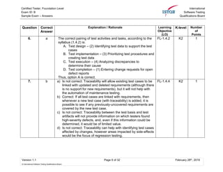 Ctfl 2018 sample questions exam b v1.1 answers | PDF