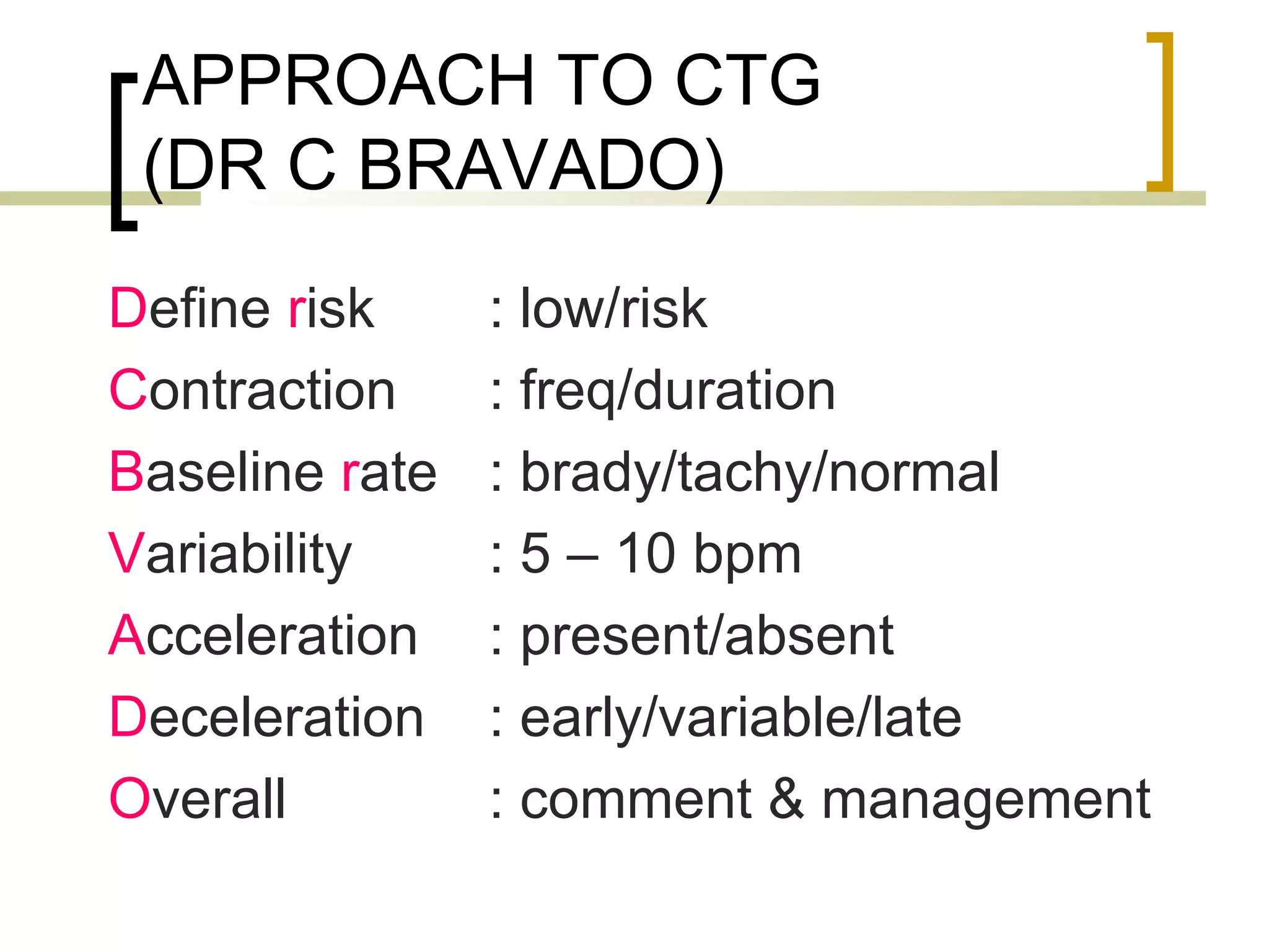 Cardiotocography (CTG) | PPT
