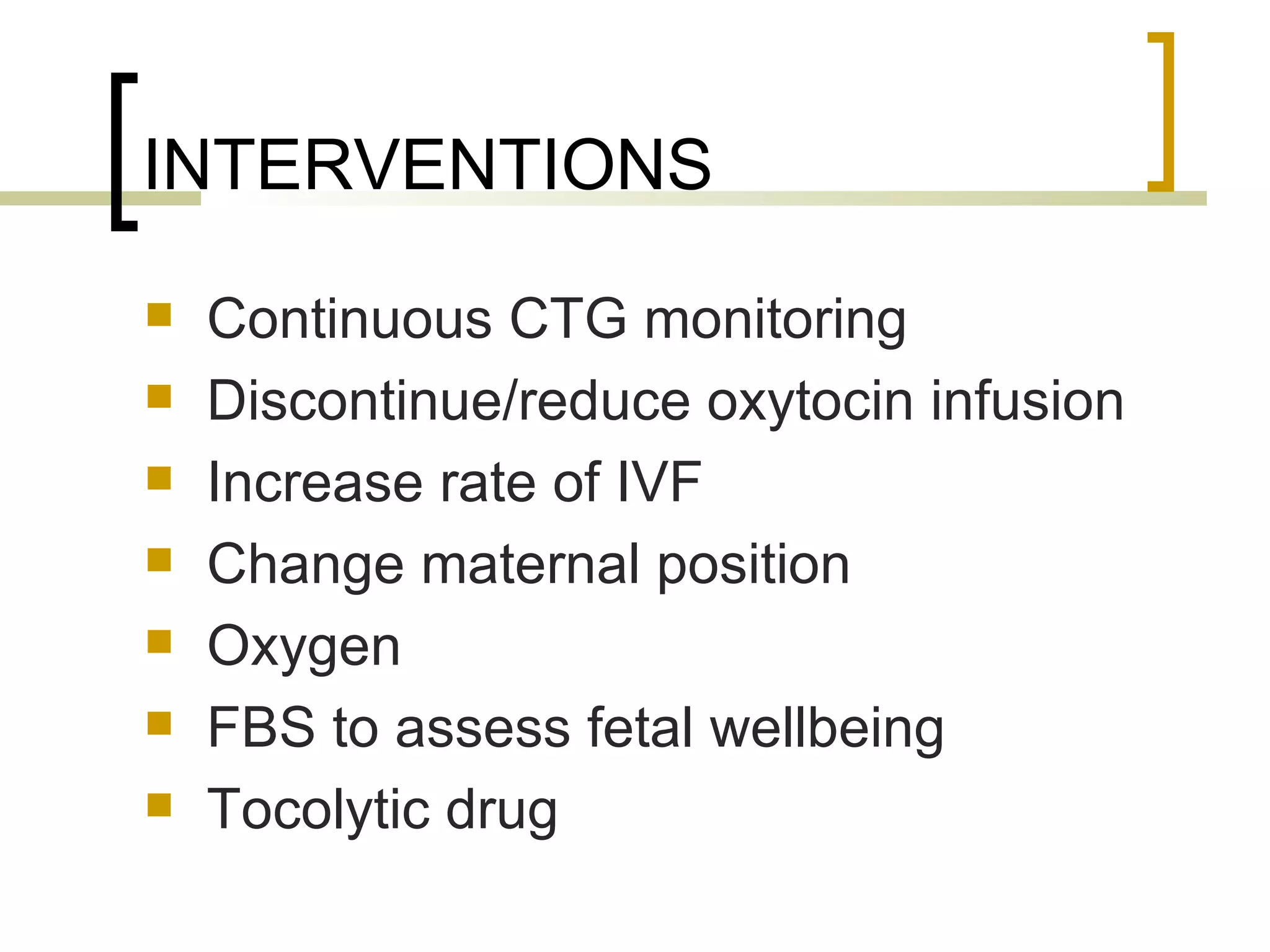 Cardiotocography (CTG) | PPT | Pregnancy | Reproductive Health