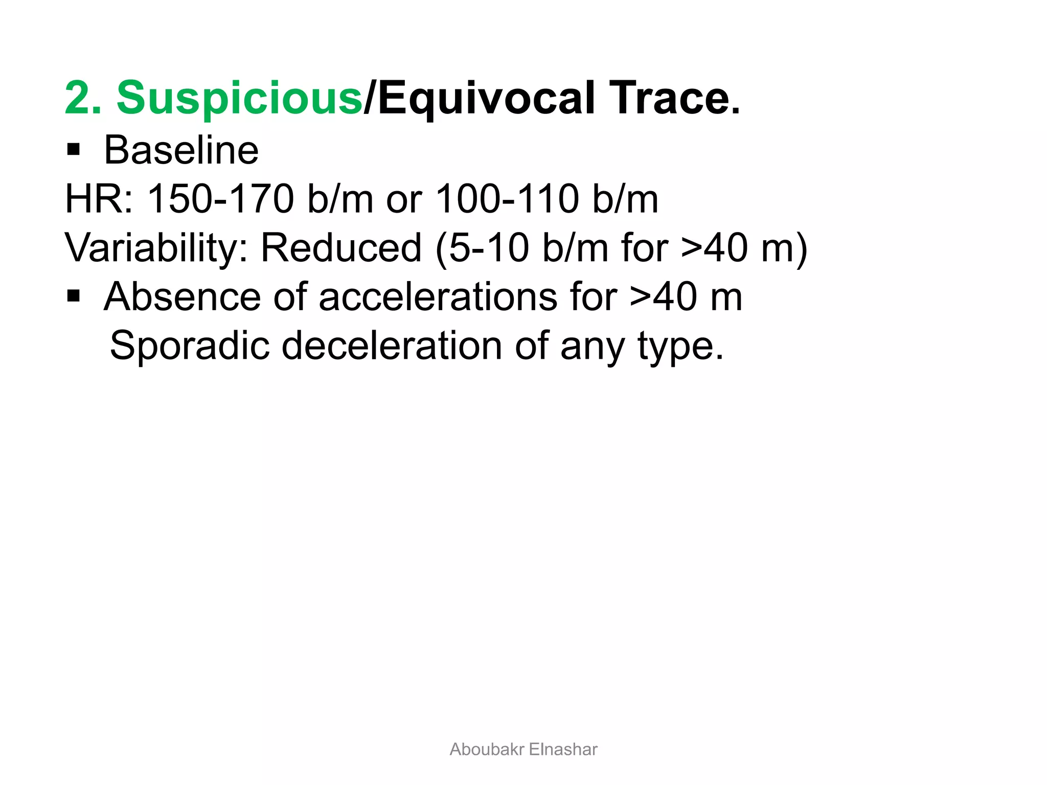 Cardiotocography: CTG antepartum and intrapartum | PDF