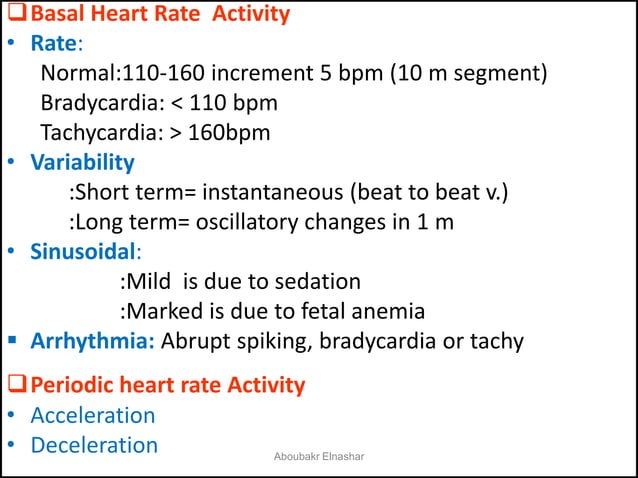Cardiotocography: CTG antepartum and intrapartum | PDF
