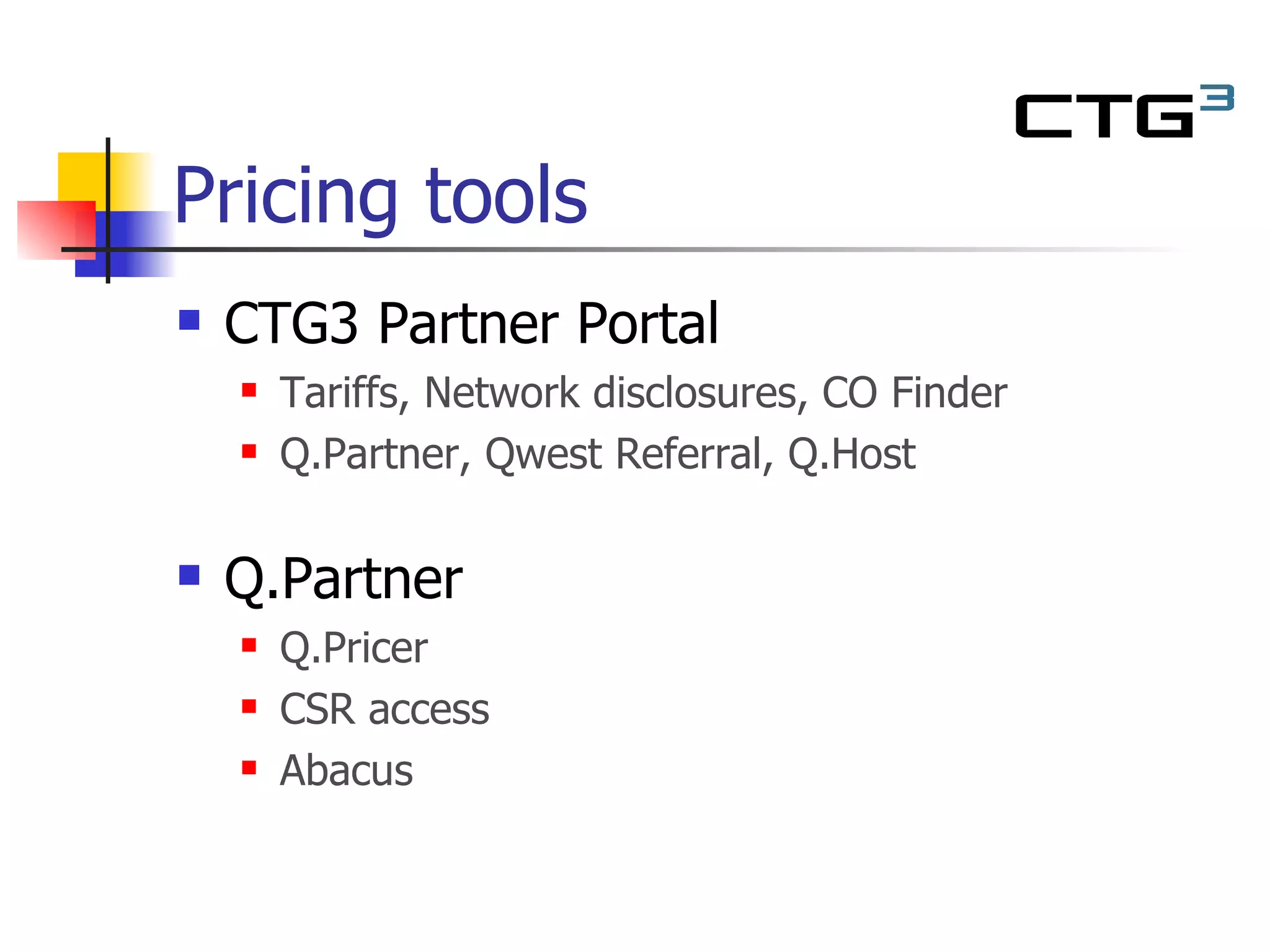 Overview of CTG3 and our tools | PPT