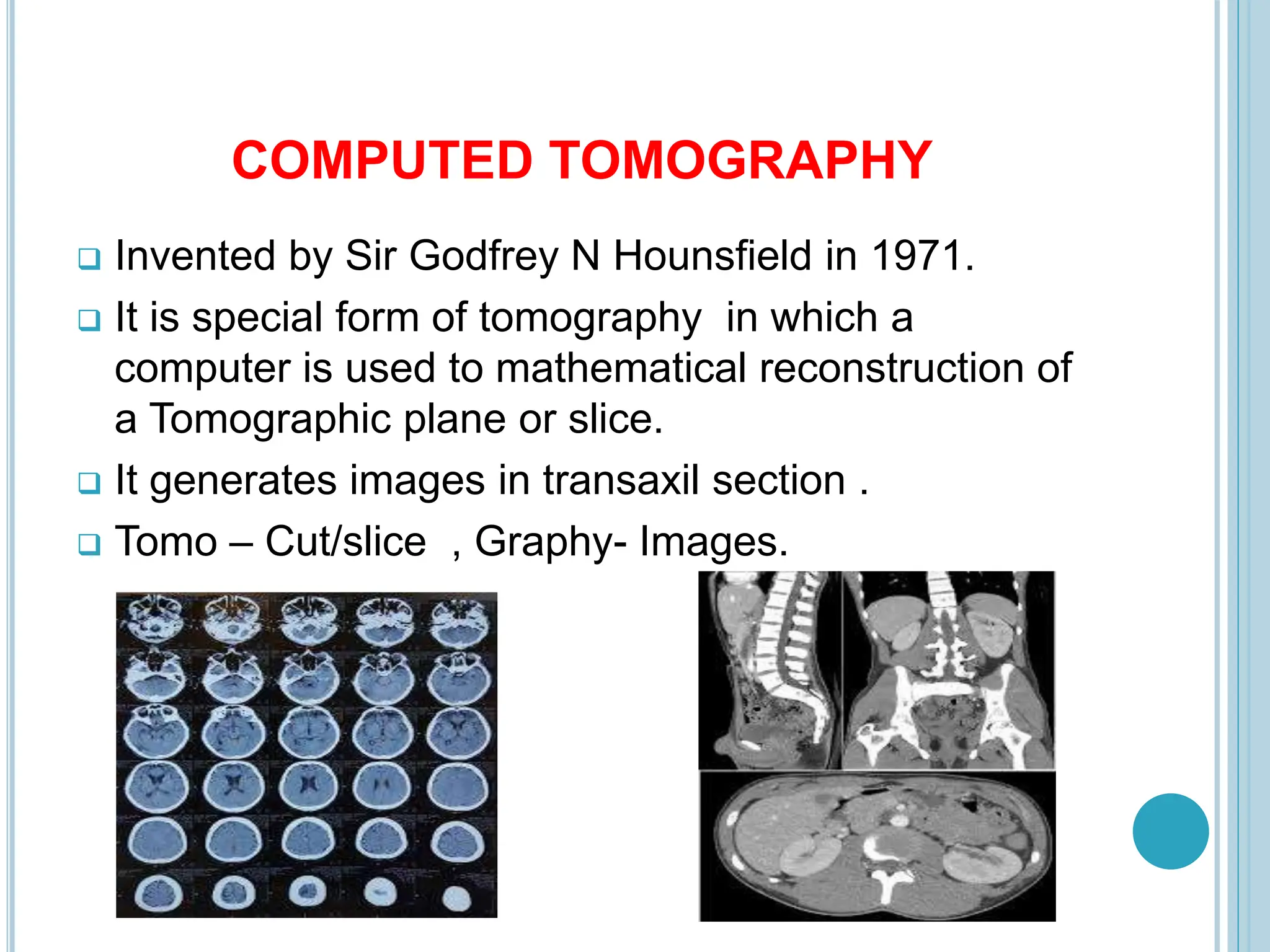 Basic of CT- scan Generation / Radiology | PPTX | Medical Tests ...
