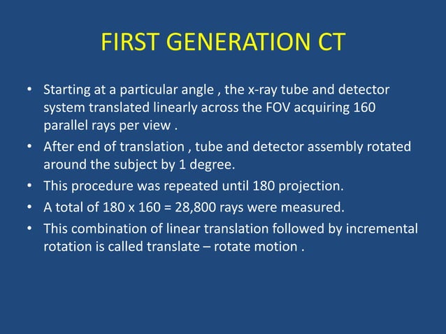 CT Generation (Generation of CT) | PPTX | Medical Tests | Medical Health