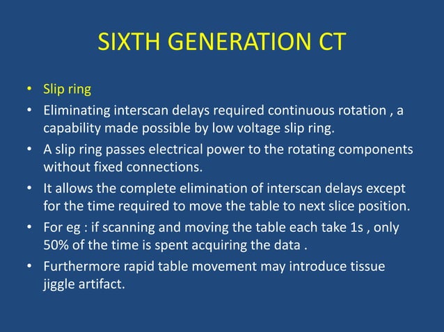 CT Generation (Generation of CT) | PPTX | Medical Tests | Medical Health