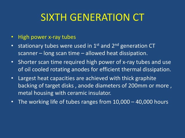 CT Generation (Generation of CT) | PPTX | Medical Tests | Medical Health