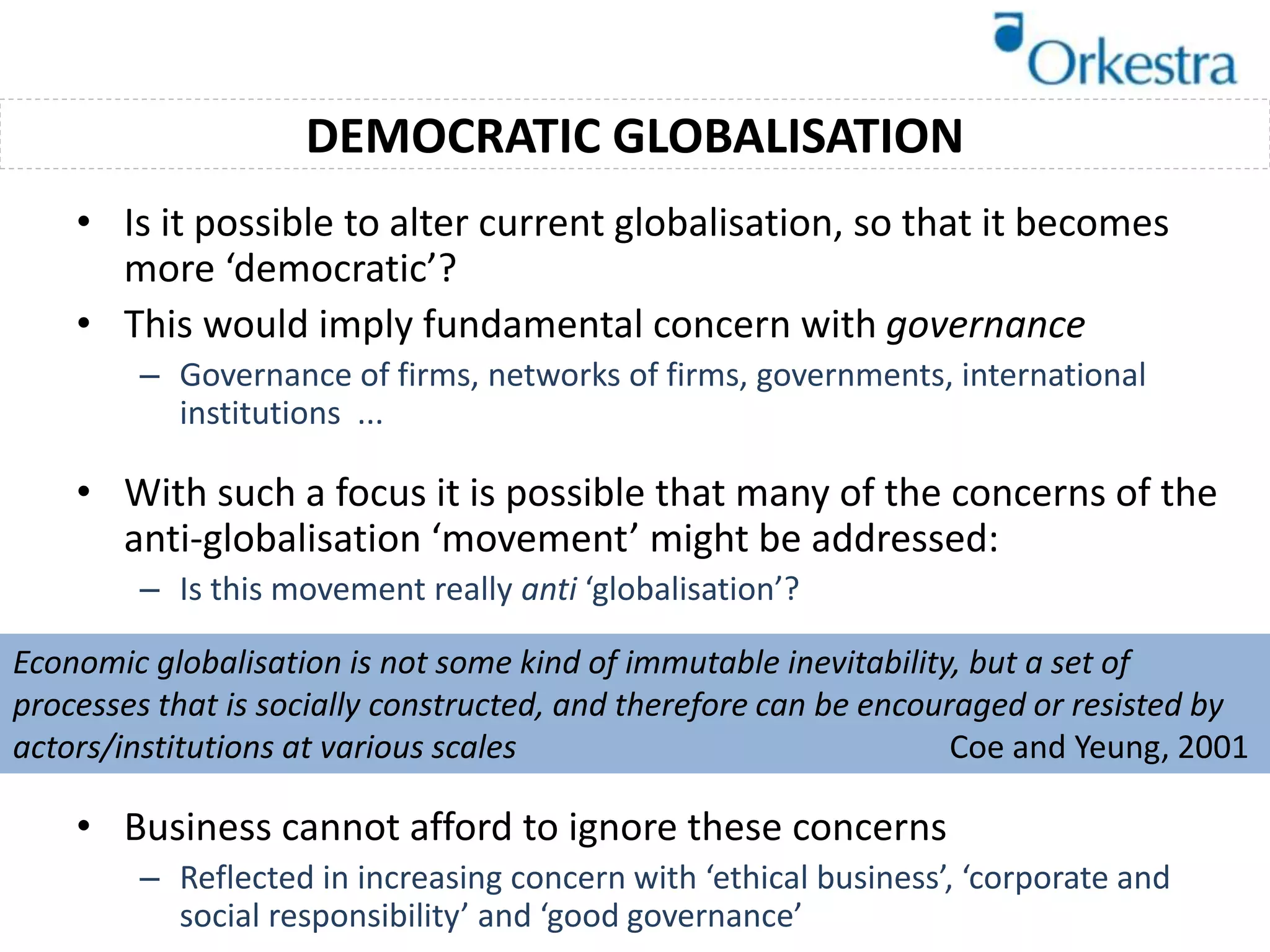 CTGE Session 2 Globalisation and Development | PPT
