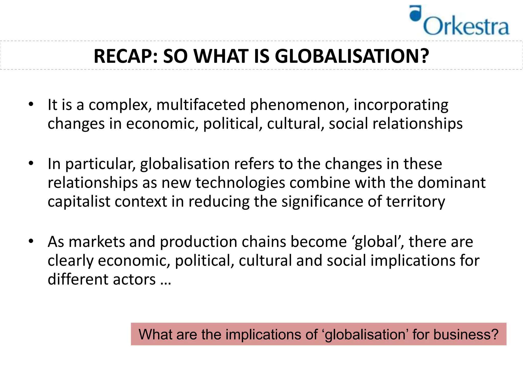 CTGE Session 2 Globalisation and Development | PPTX