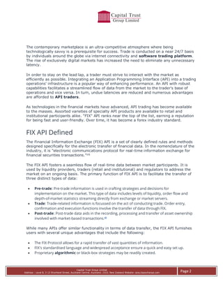 CTG FIX API Package of Global Asset Classes | PDF