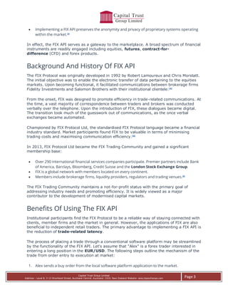 CTG FIX API Package of Global Asset Classes | PDF