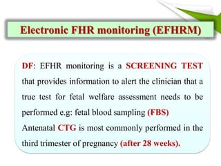 Electronic Fetal Heart Rate Monitoring for Nursing students | PDF