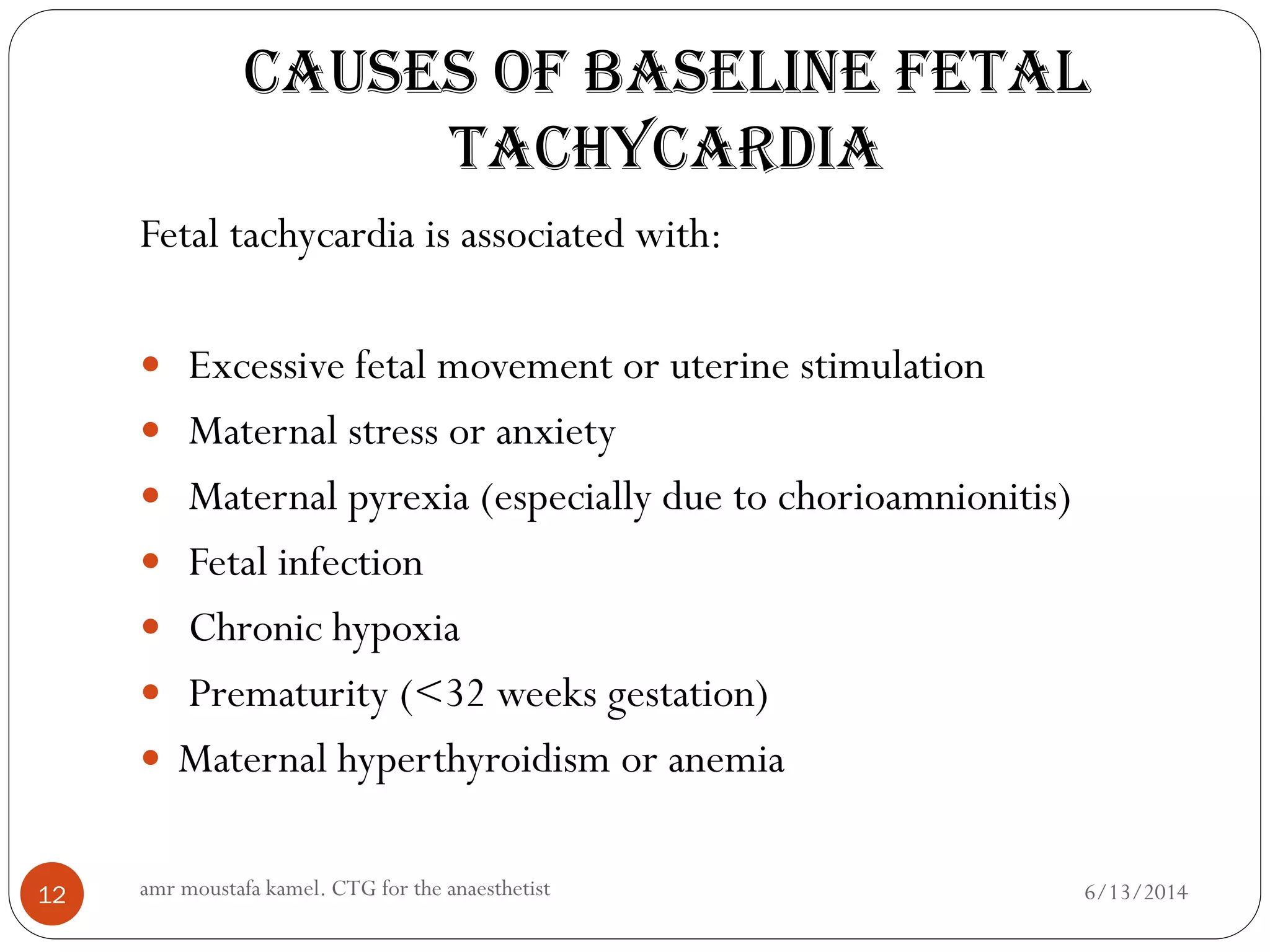 CTG for the anaesthetist | PPTX