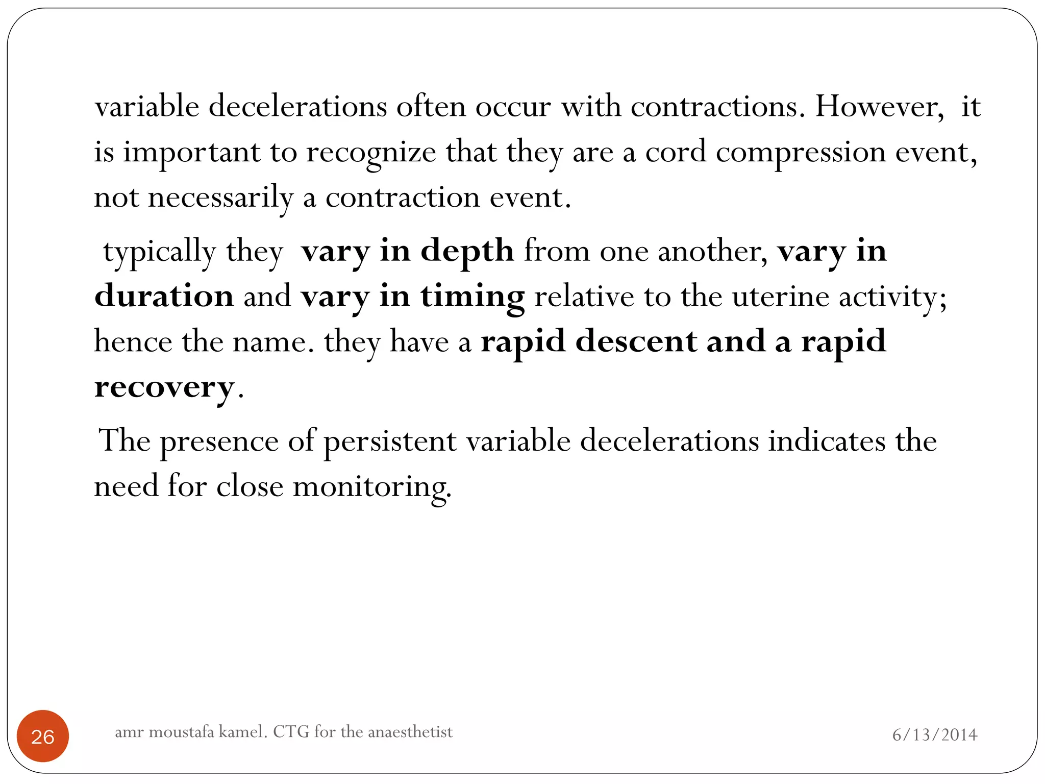 CTG for the anaesthetist | PPTX