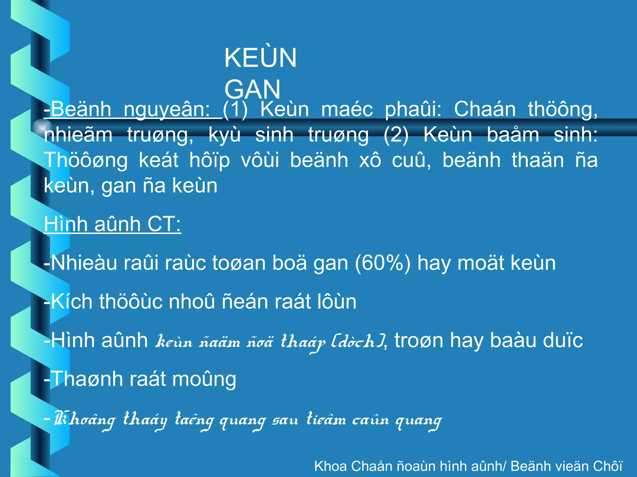 Ct giai phau bung & u gan | PPT