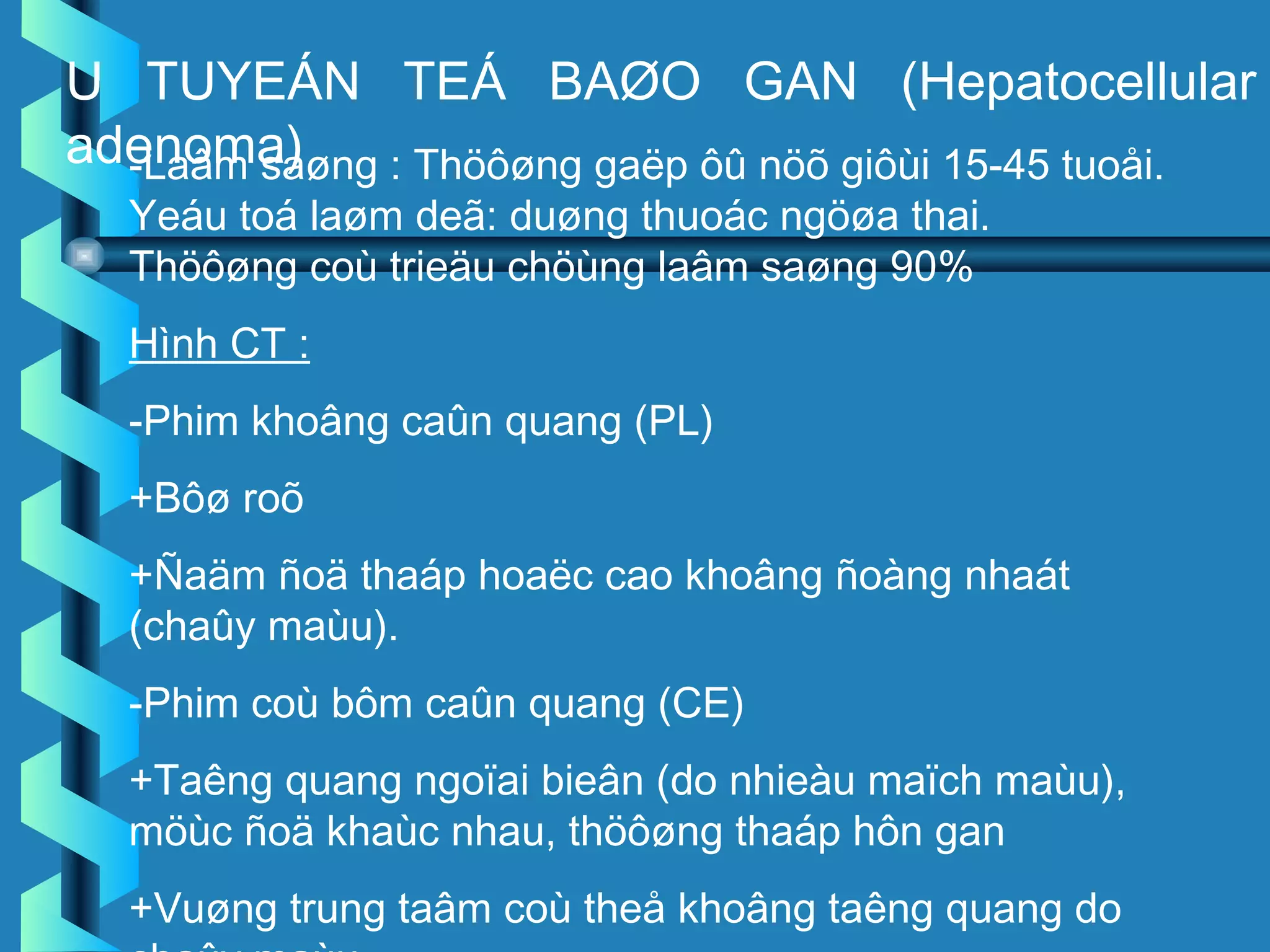 Ct giai phau bung & u gan | PPT