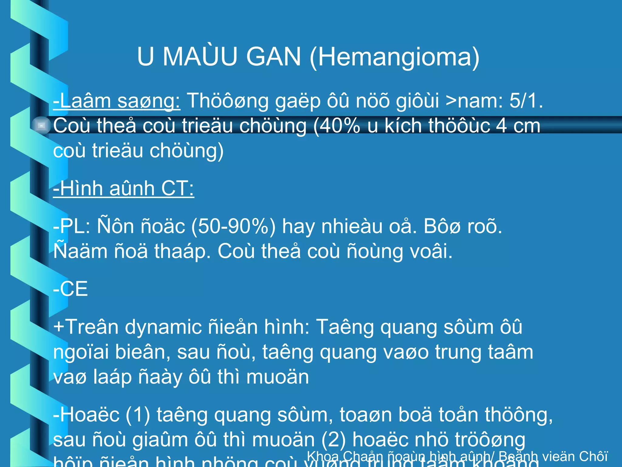Ct giai phau bung & u gan | PPT