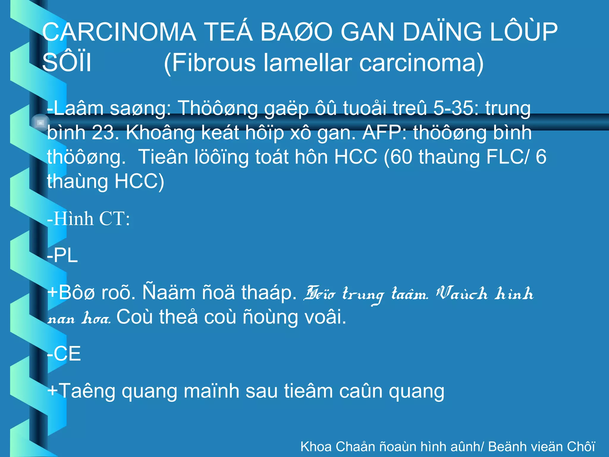 Ct giai phau bung & u gan | PPT