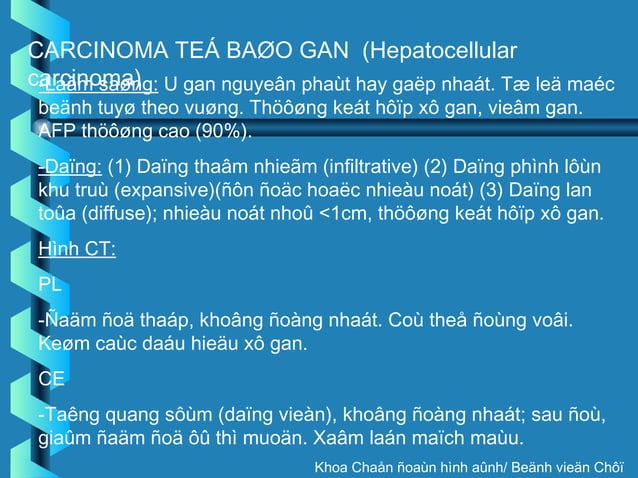 Ct giai phau bung & u gan | PPT