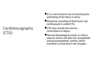 CTG INTERPRETATION Obstetrics and gynaecology | PPTX