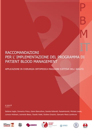 Patient blood management - CNS Roma 2015 | PDF