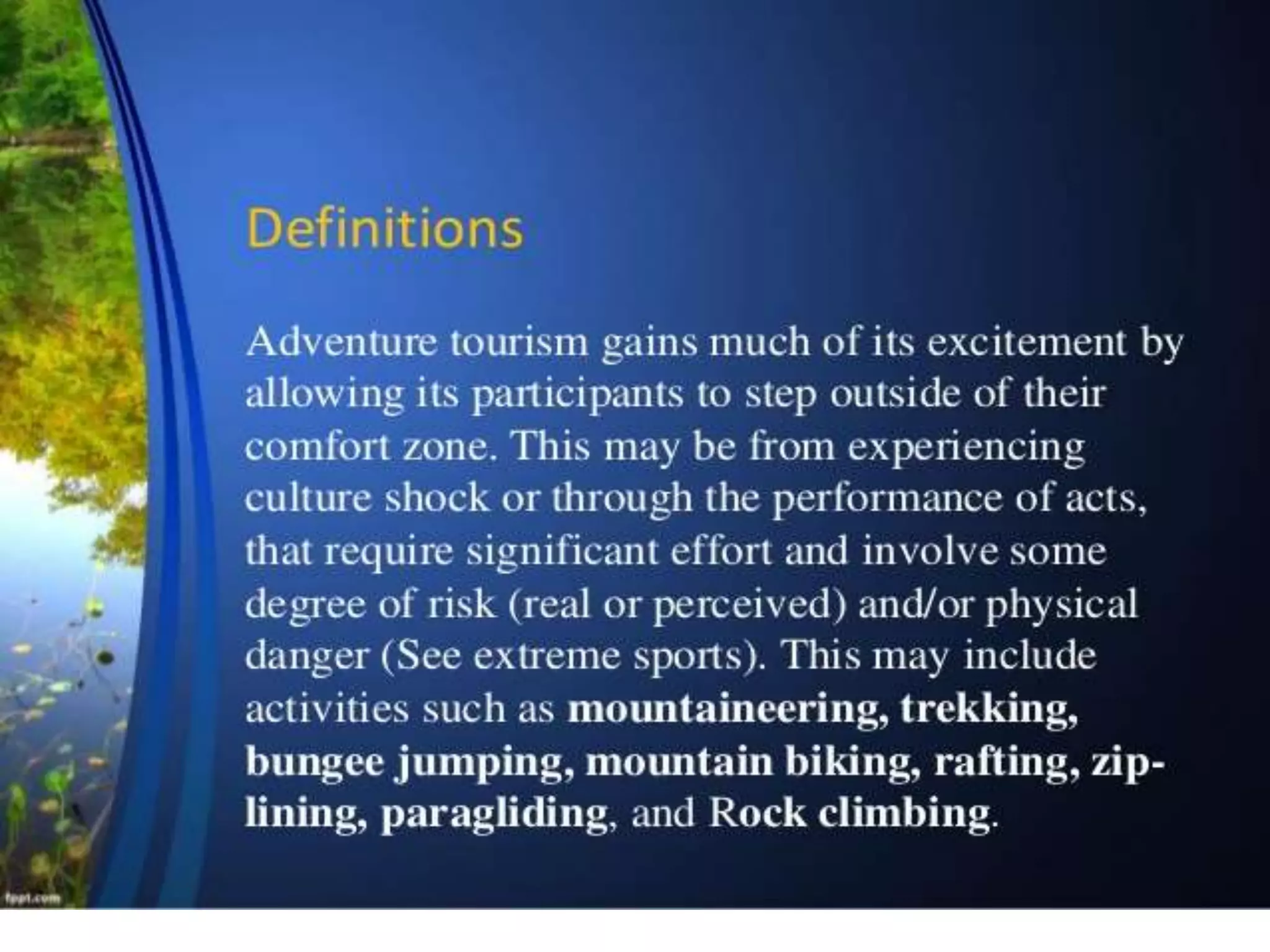 case study on adventure tourism | PPTX
