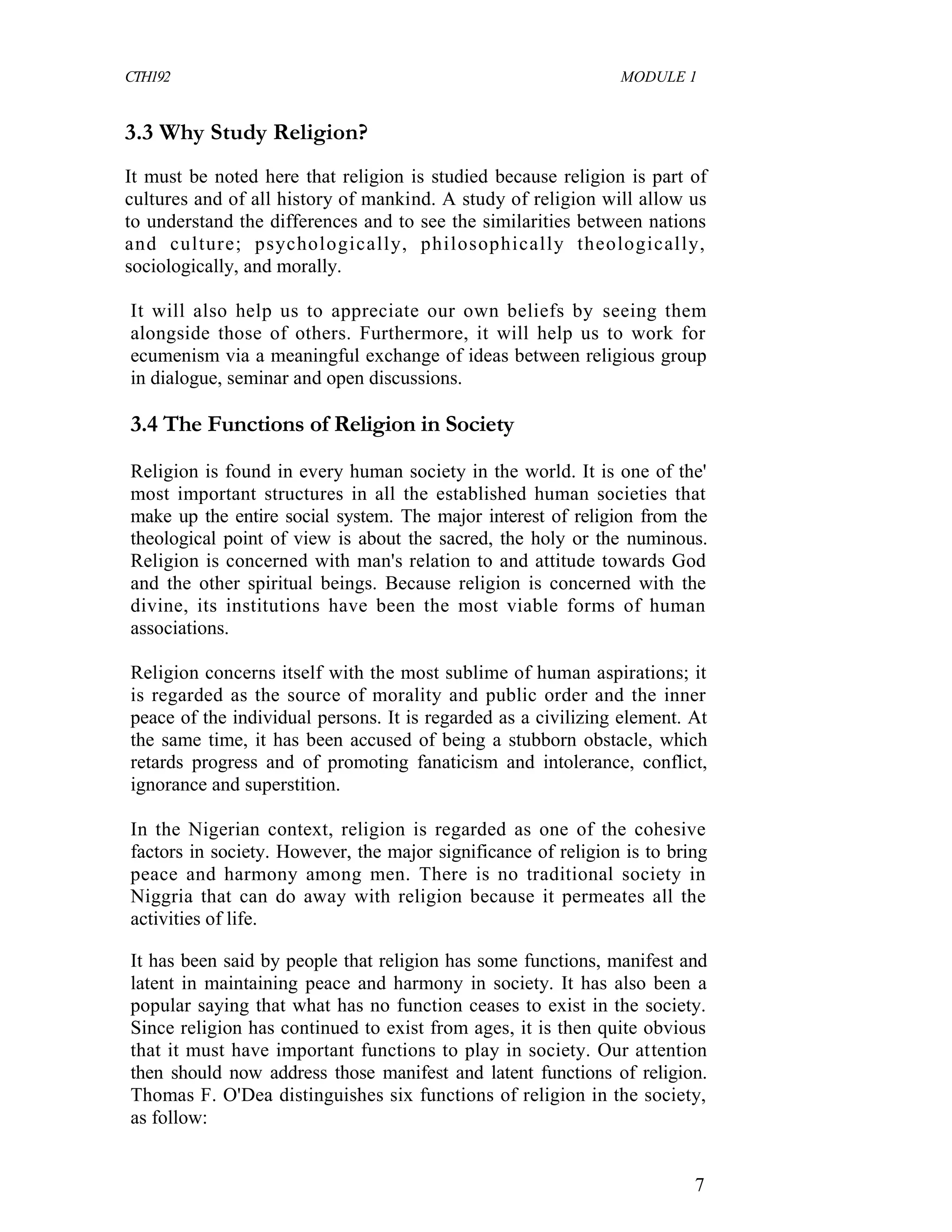 Introduction to African Traditional Religion | PDF