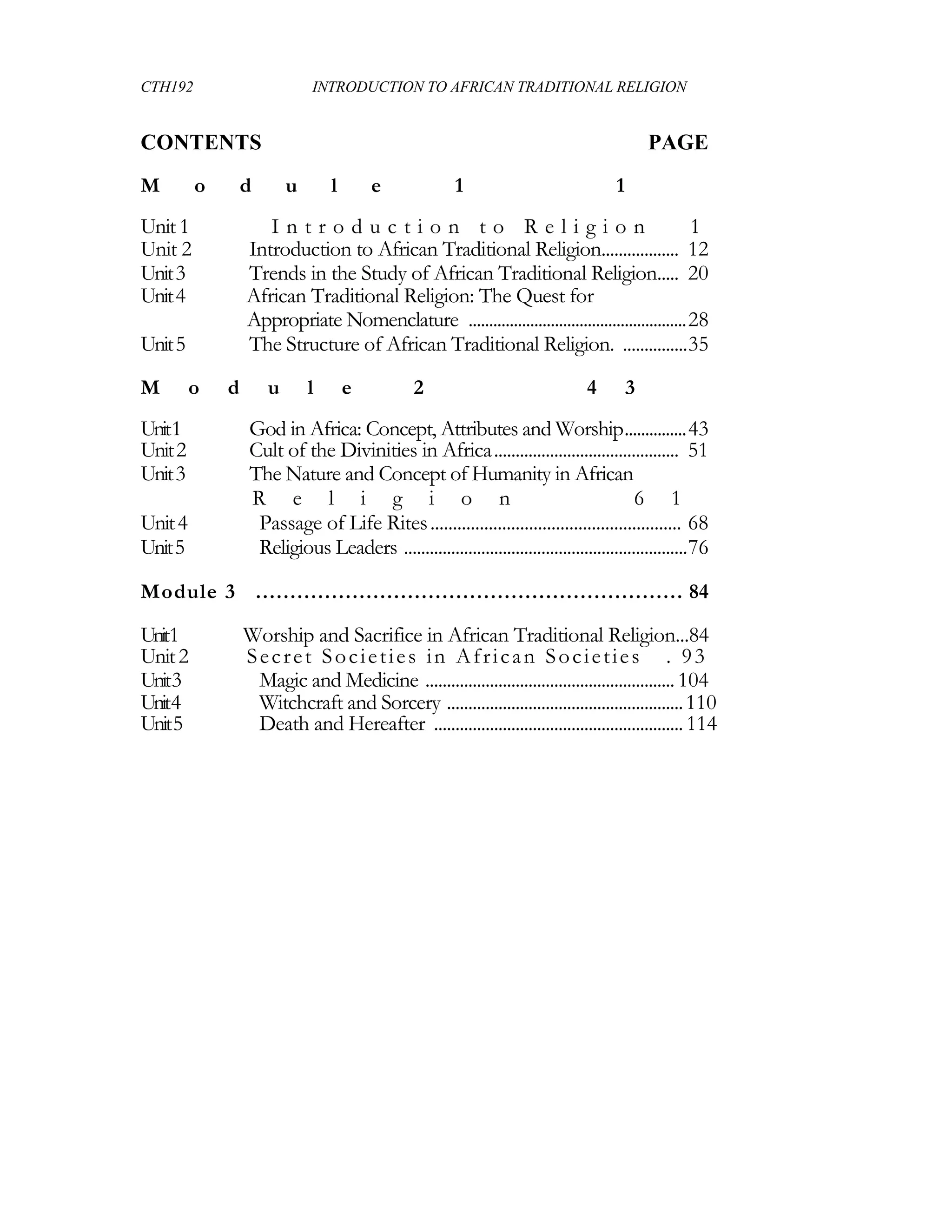 Introduction to African Traditional Religion | PDF