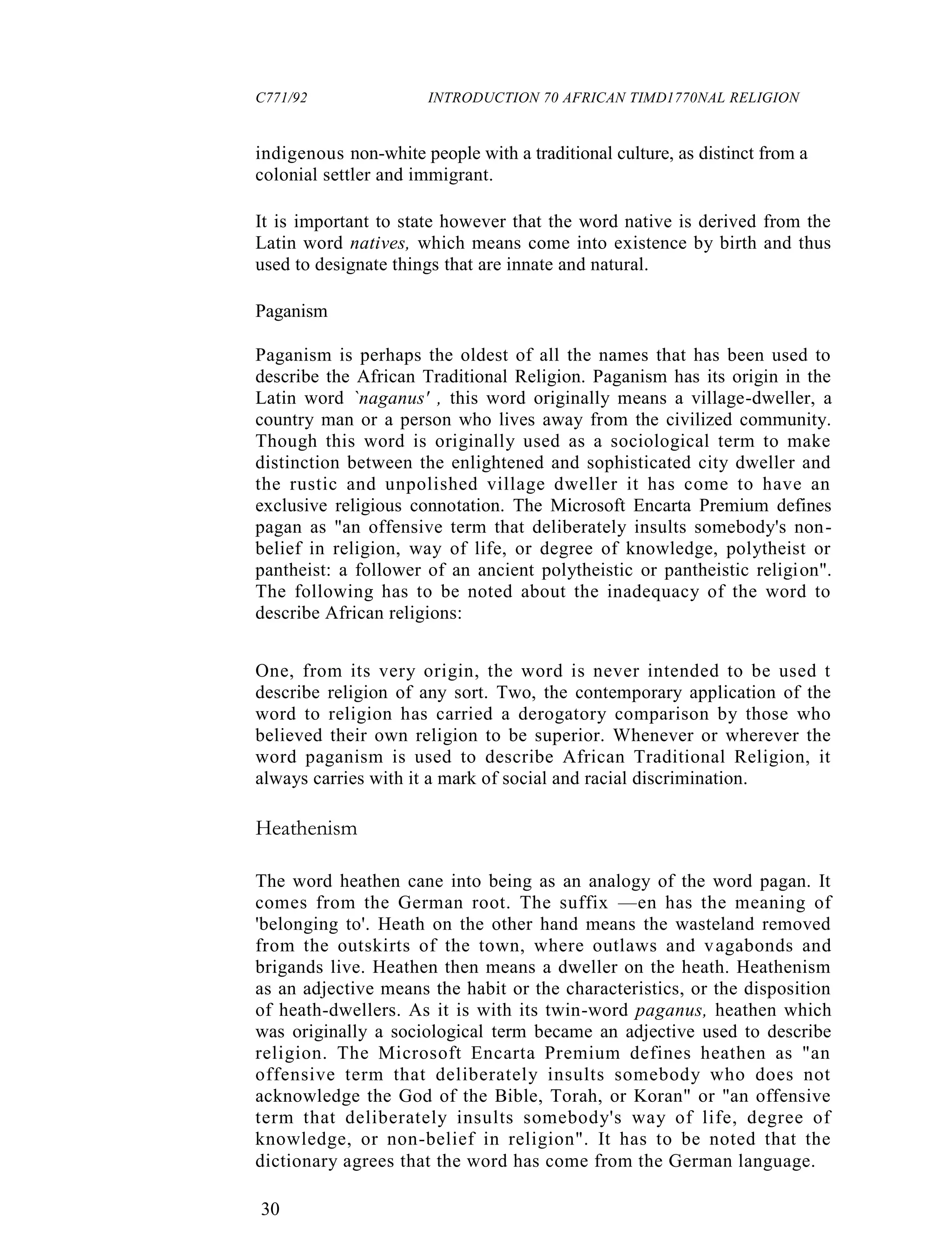 Introduction to African Traditional Religion | PDF