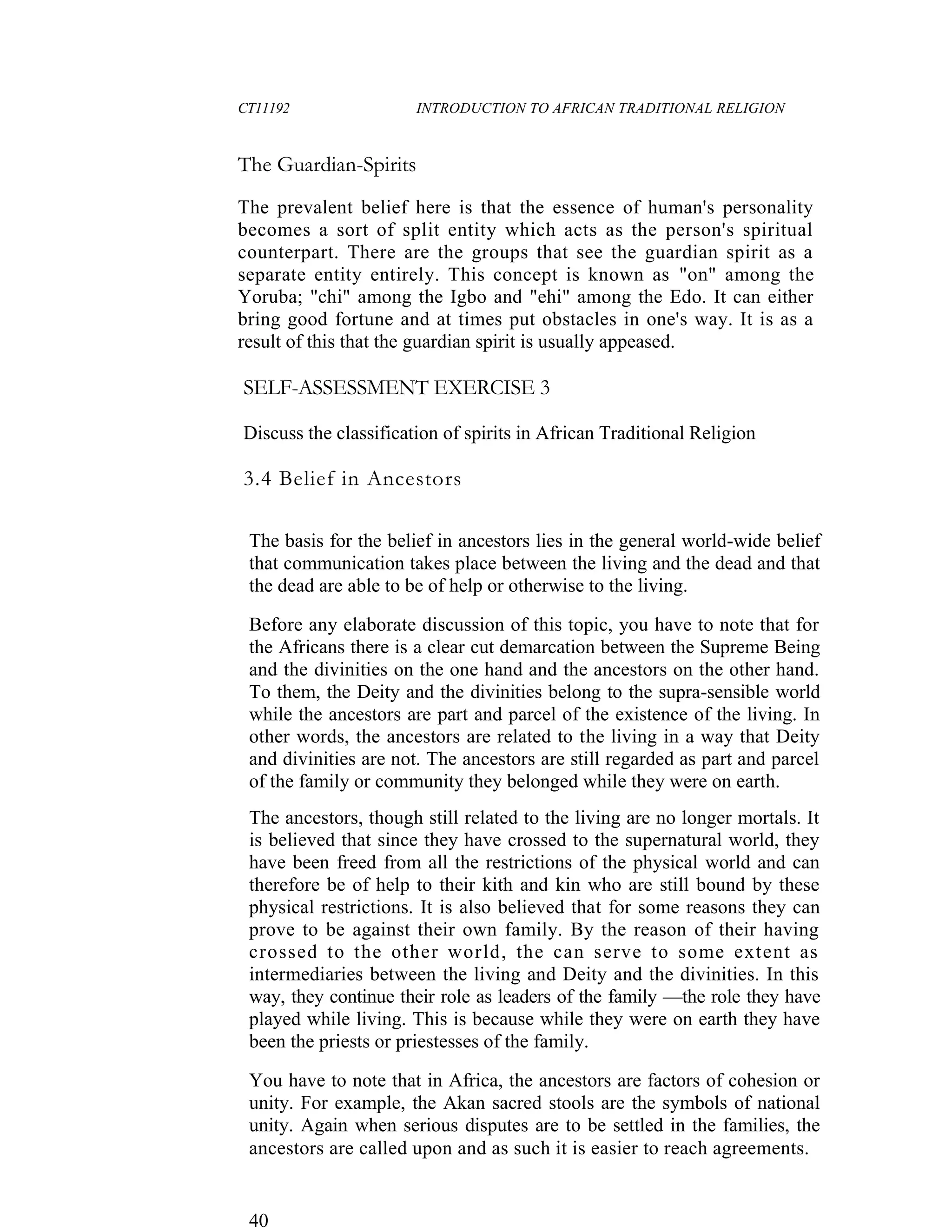 Introduction to African Traditional Religion | PDF