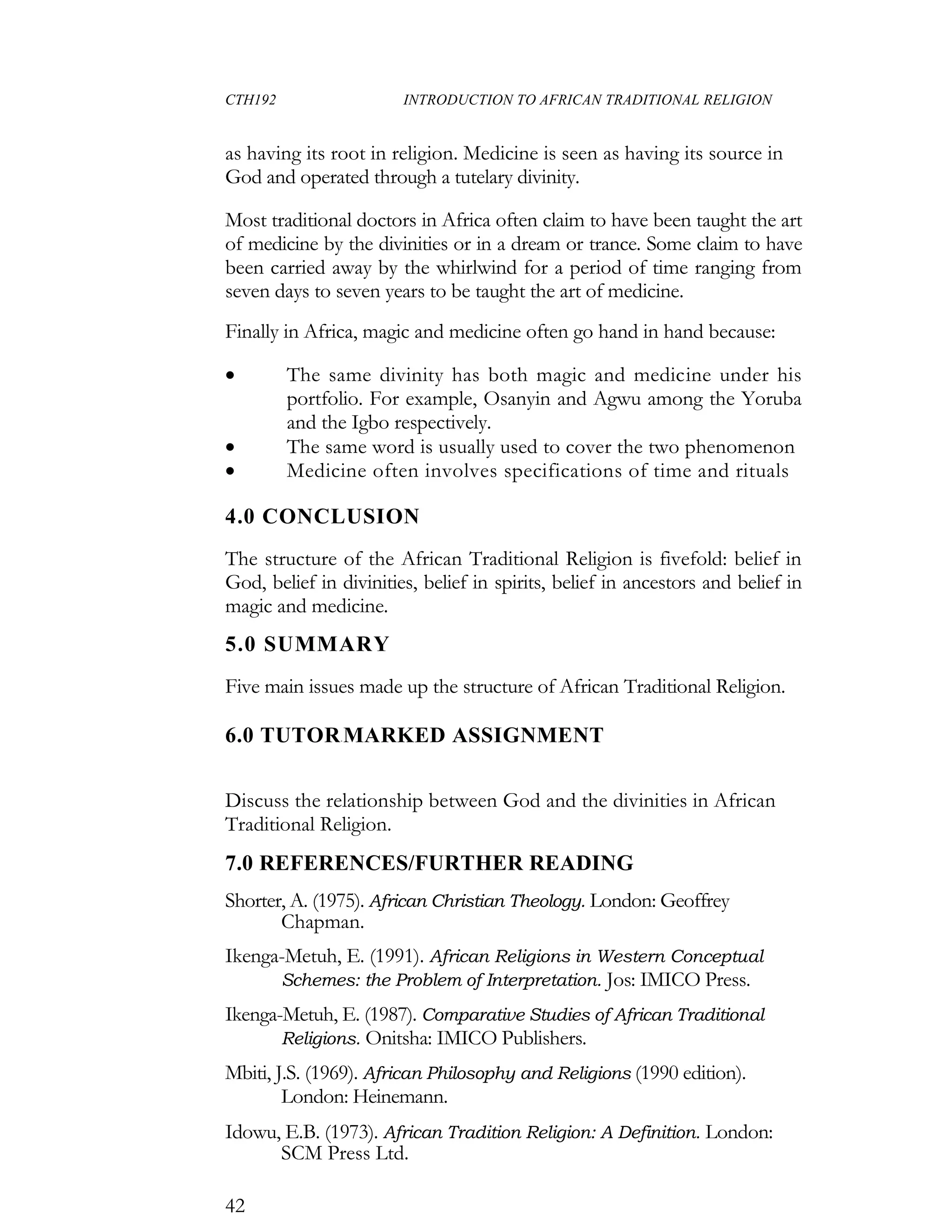 Introduction to African Traditional Religion | PDF