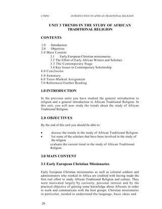 Introduction to African Traditional Religion | PDF