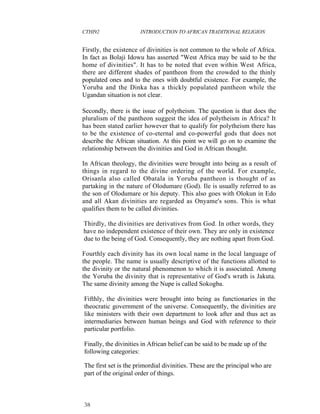 Introduction to African Traditional Religion | PDF