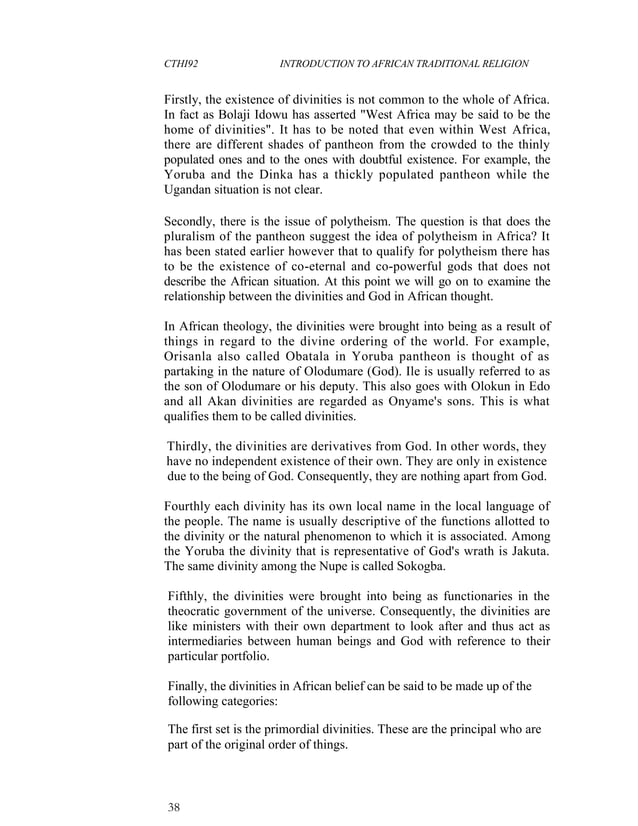 Introduction to African Traditional Religion | PDF | Spirituality ...