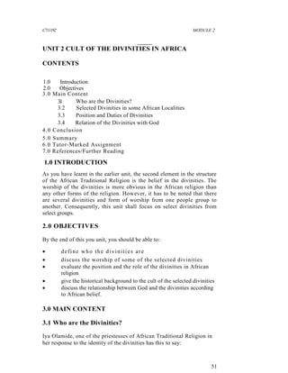 Introduction to African Traditional Religion | PDF