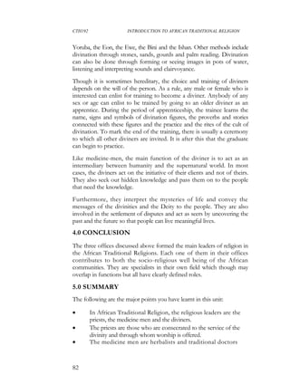 Introduction to African Traditional Religion | PDF