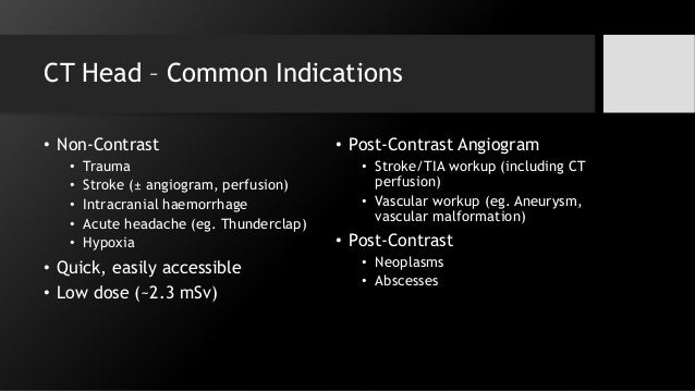 Approach to CT Head Imaging