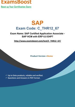 C_THR12_67 Exam Real Practice Test For Solution Experts | PDF