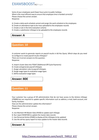 C_THR12_67 Exam Real Practice Test For Solution Experts | PDF