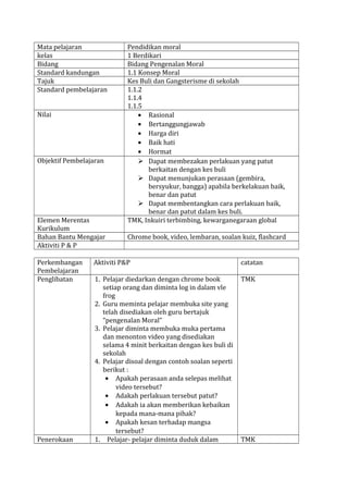 Cth rph kssm ting 1 | PDF