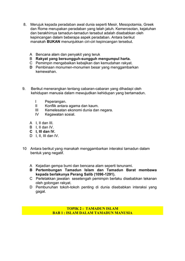 Contoh soalan TITAS | DOCX