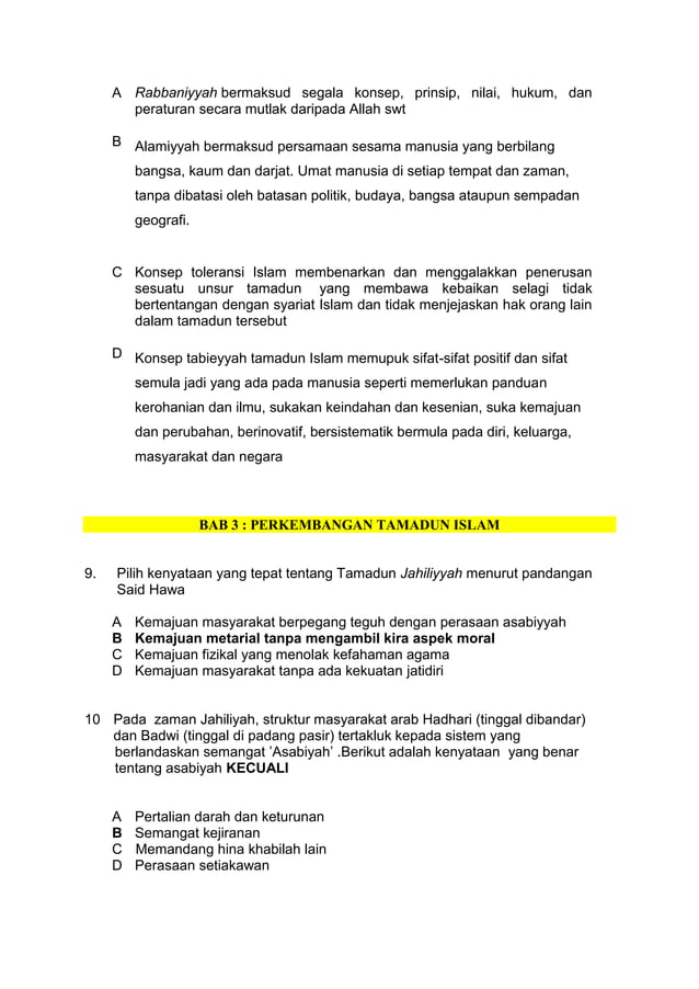 Contoh soalan TITAS | DOCX