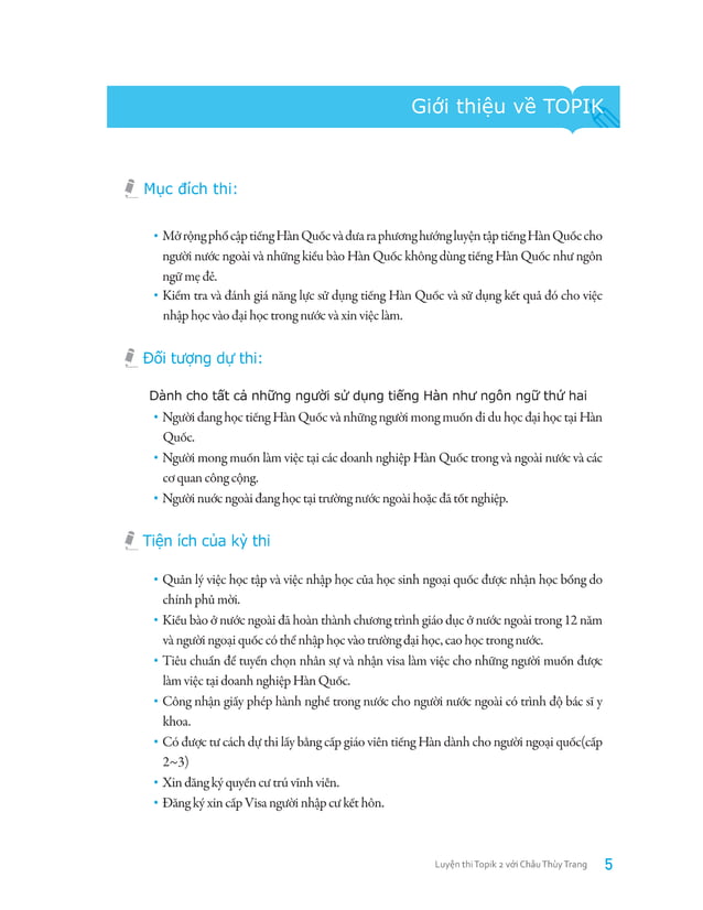 Cẩm nang luyện thi TOPIK II | PDF